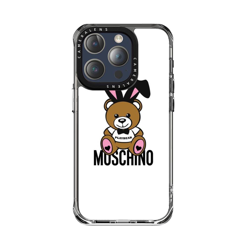 Moschino Bar Apple iPhone 15 Pro Silikon Hulle